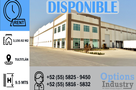 Excelente bodega industrial en la zona de Tultitlán
